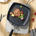 Grill Pan with Folding Handle, Nonstick Grilling Pan for Stove Tops ...