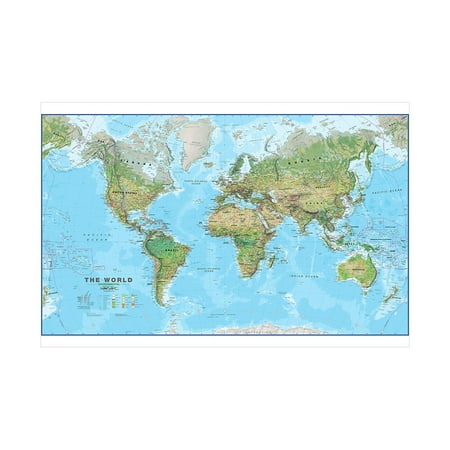 WCIC World Maps Wall Hanging Wall Art Wall Decor for Living Room ...