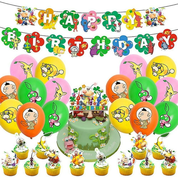 Pikmin Theme Birthday Party Decorations Supplies Including Happy ...
