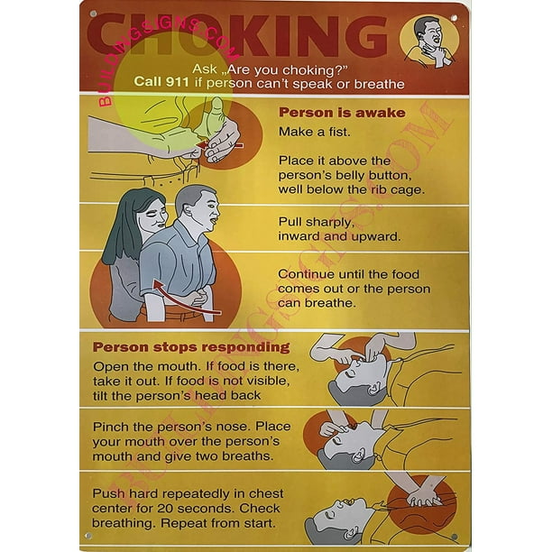 Choking Poster/Choking Sign (Orange,Rust Free-Aluminium, 10x14 INCH ...