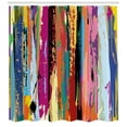 Abstract Shower Curtain, Multicolored Expressionist Work of Art Vibrant ...