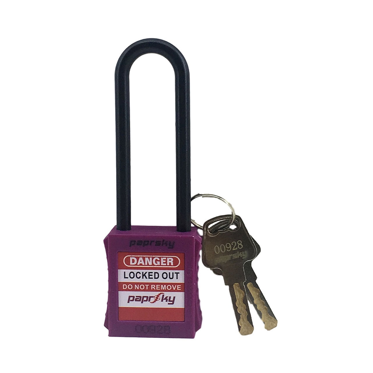 Lockout Padlock Dielectric Purple Long plastic shackle PS-LOTO-PPNR-76 ...