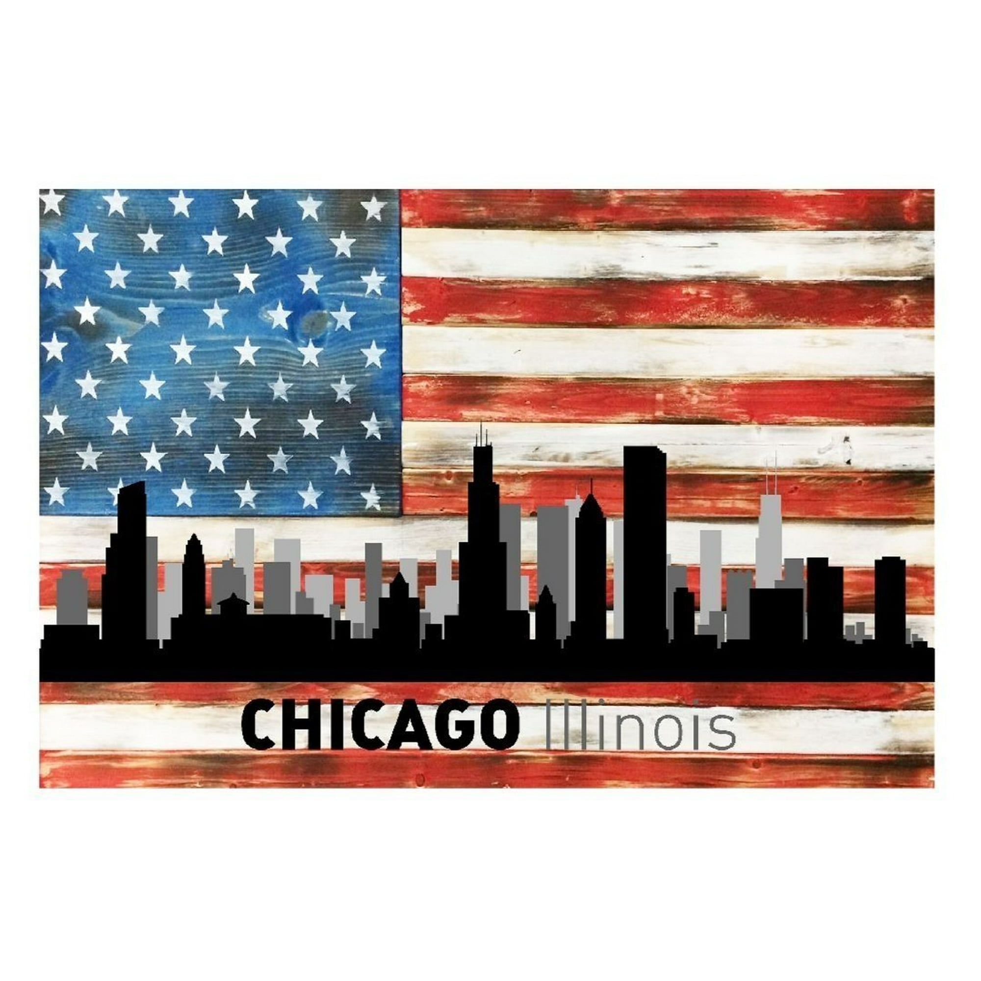 Chicago Flag Skyline