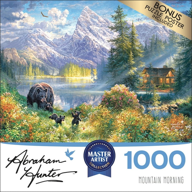 Cra-Z-Art Abraham Hunter 1000-Piece Mountain Morning Adult Jigsaw ...