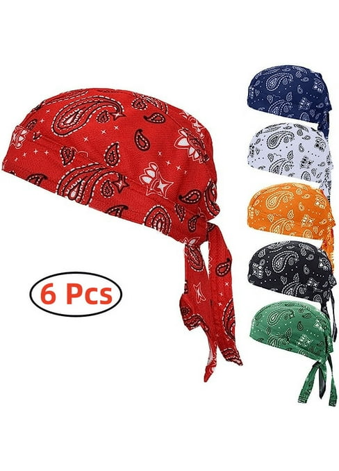 Cotton Cooling Skull Cap Du Rag Motorcycle Biker Head Wrap Do Doo ...