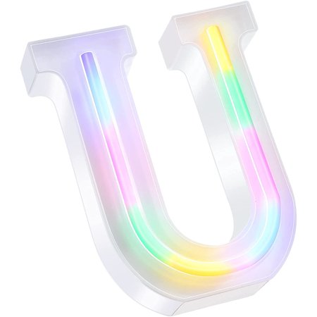 Colorful LED Marquee Letter Lights, 26 Alphabet Neon Sign Number Lights ...