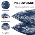 Christmas Blue Outdoor Pillow Covers 24x24 Inch Throw Pillow Covers Set ...