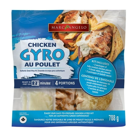Marcangelo Chicken Gyro Authentic Greek Wrap Kit, frozen chicken gyro ...