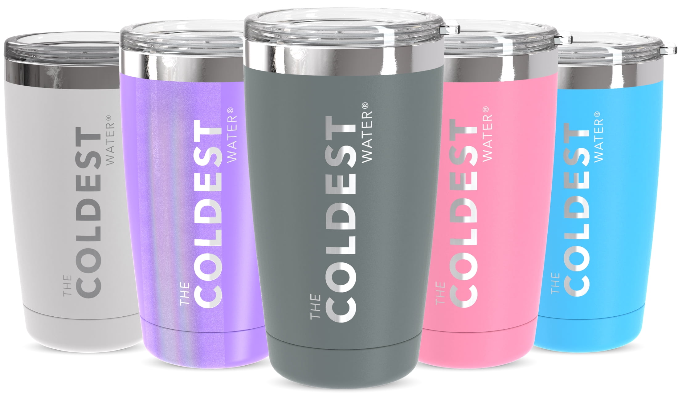 COLDEST Insulated Tumbler Cup with Sliding Lid - Reusable Stainless ...
