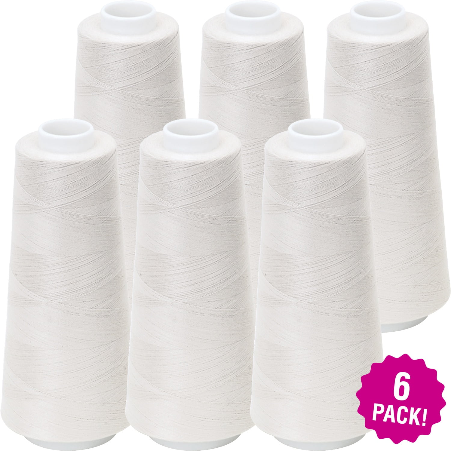 Coats Surelock Overlock Thread 3,000yd - Natural, Multipack of 6 ...