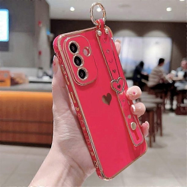 For Samsung Galaxy A56 5G Case Wristband Kickstand Love Heart TPU Phone ...