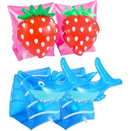 YDHely 2 Pairs Children Swimming Arm Float Rings PVC Arm Floats ...