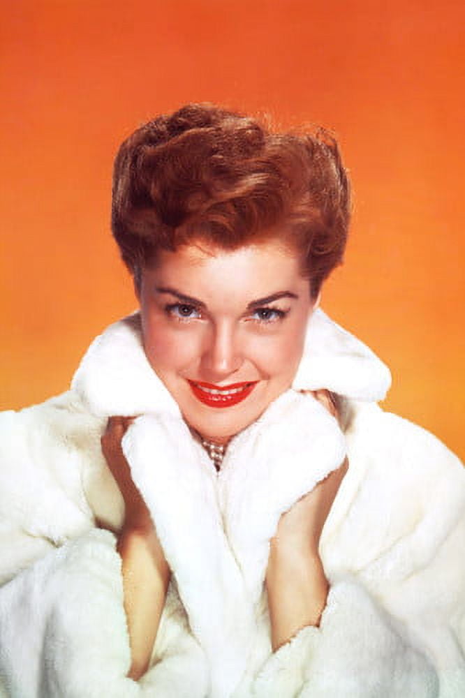 Esther Williams striking color studio portrait in fur coat 24x36 Poster ...