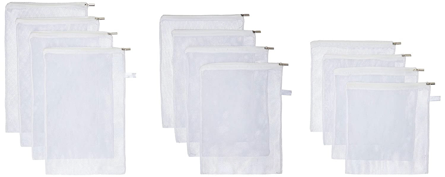 diollo Fridge Storage Mesh Bags with Zipper, Reusable Set of 12 (4 ...