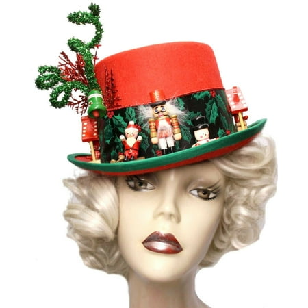 Red Christmas Top Hat Nutcracker Steampunk Santa Workshop Elves Parade ...