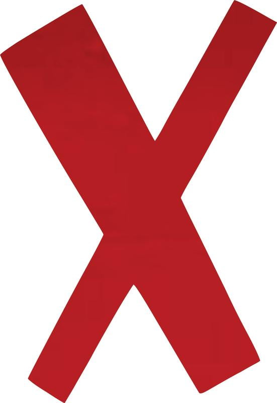 Acrylic Letter X Blank, 2'' Tall Transparent Red Acrylic Sign Letter ...