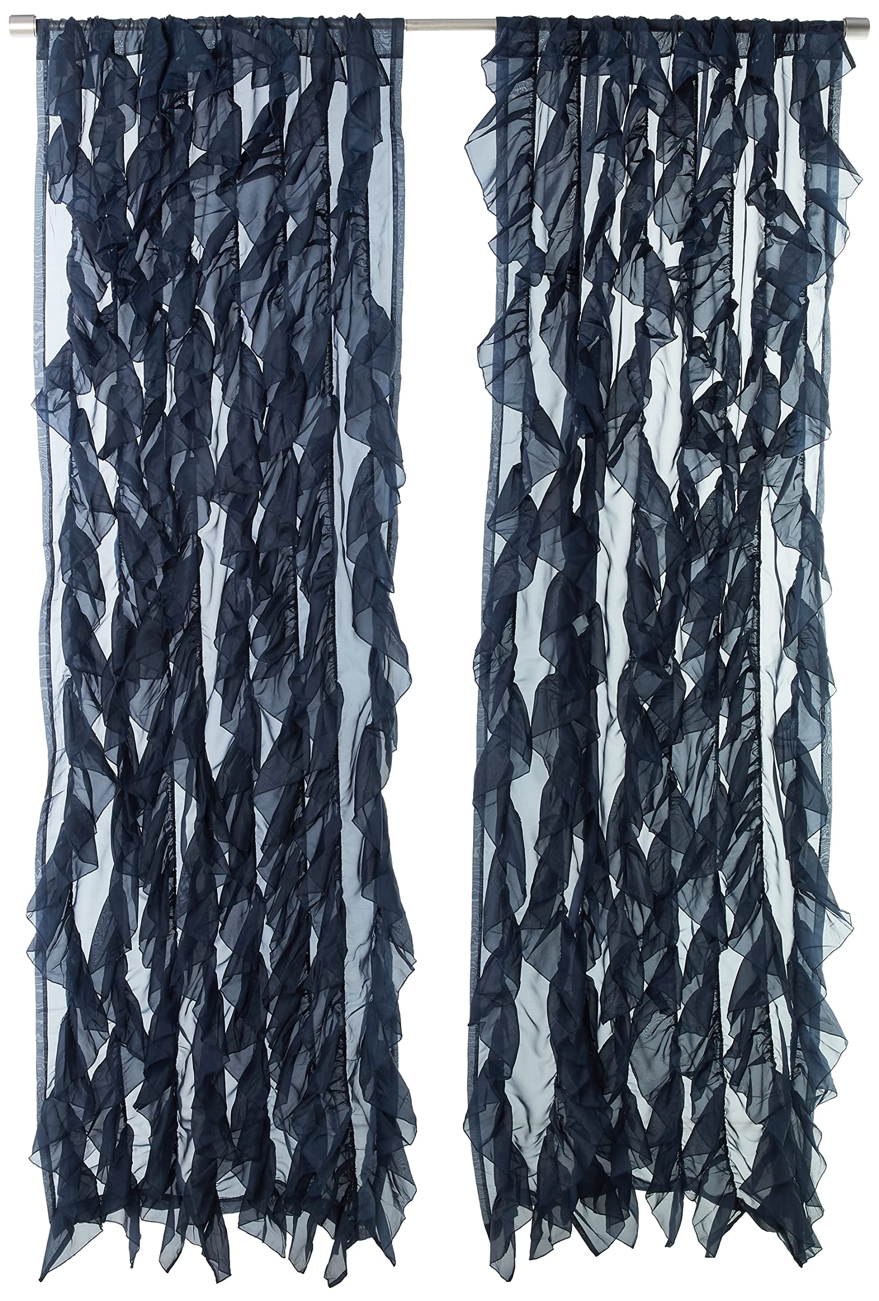 Cortinas Sweet Home Collection Sheer Voile Waterfall Azul | Bodega ...