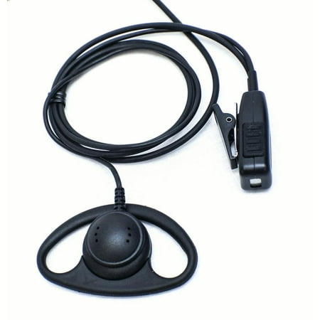 "D" Shape Earpiece Mic for Motorola CP200 CP200XLS CP200D CP185 EP450 ...