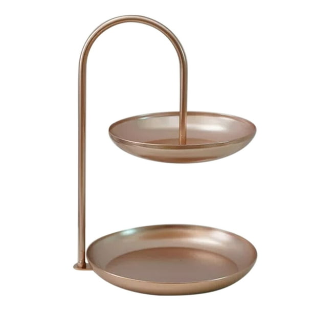 Double Tier Storage Platter,2 Tier Iron Fruit Tier Iron Fruit Tray ...