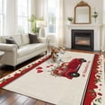 Area Rug for Living Room, Valentine's Day Non-Slip Indoor Large Carpet ...