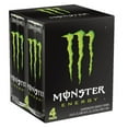 Monster Energy Original, Energy Drink 4 Pack, 16 fl oz Cans, Taurine ...