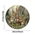 Eveokoki Easter Rabbits Round Wall Clock Decorative, 10 Inch Battery ...