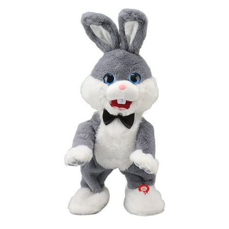 Animated Rabbit Musical Plush Toy Portable Rabbit 8 Songs Singing Toy ...