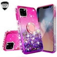 Apple iPhone 13 Case Ring Kickstand [Tempered Glass Screen Protector ...