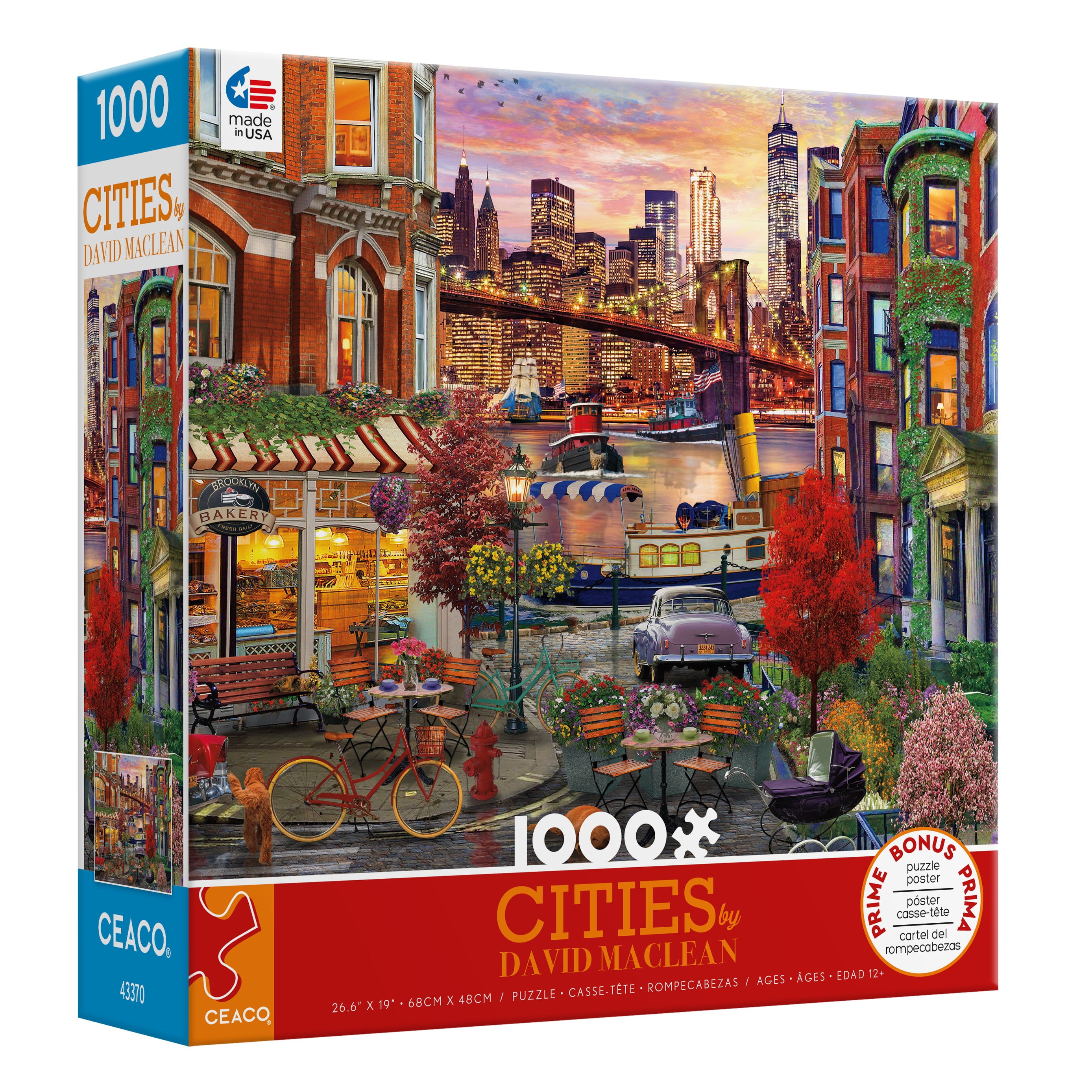 Ceaco 1000-Piece David Maclean Cities Brooklyn Bakery Interlocking ...