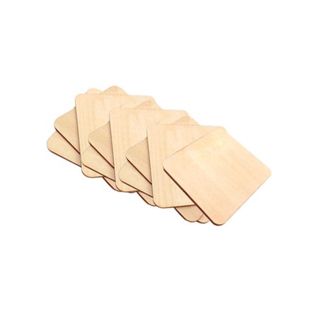 fastboy 10pcs Blank Square Wooden Pieces DIY Wedding Party 7x7cm Craft ...