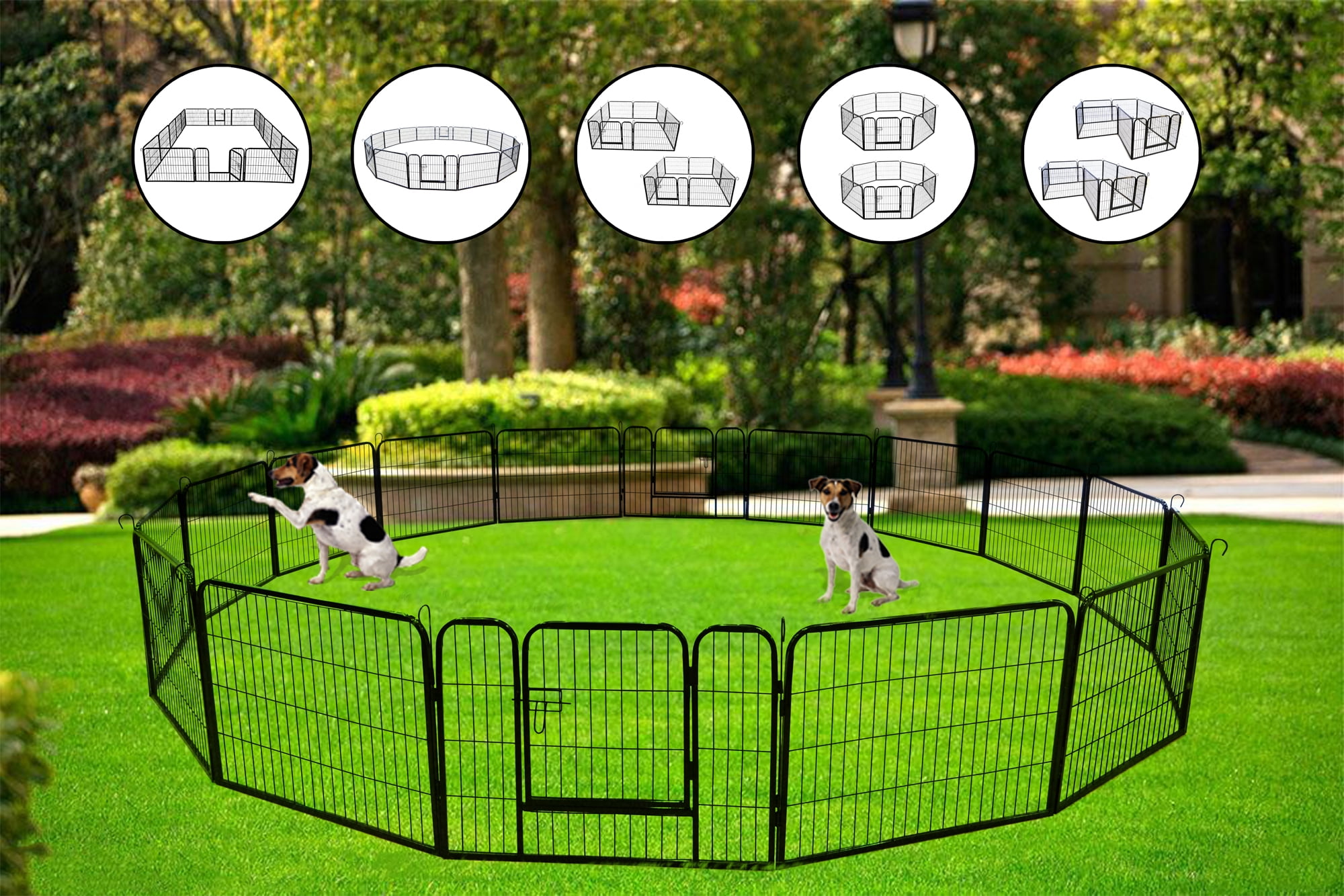 Portable Dog Exercise Pen Foldable Metal Pet Dog Puppy Cat Exercise