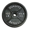 CAP Barbell, 100lb Olympic Cast Iron Weight Plate, Single - Walmart.com