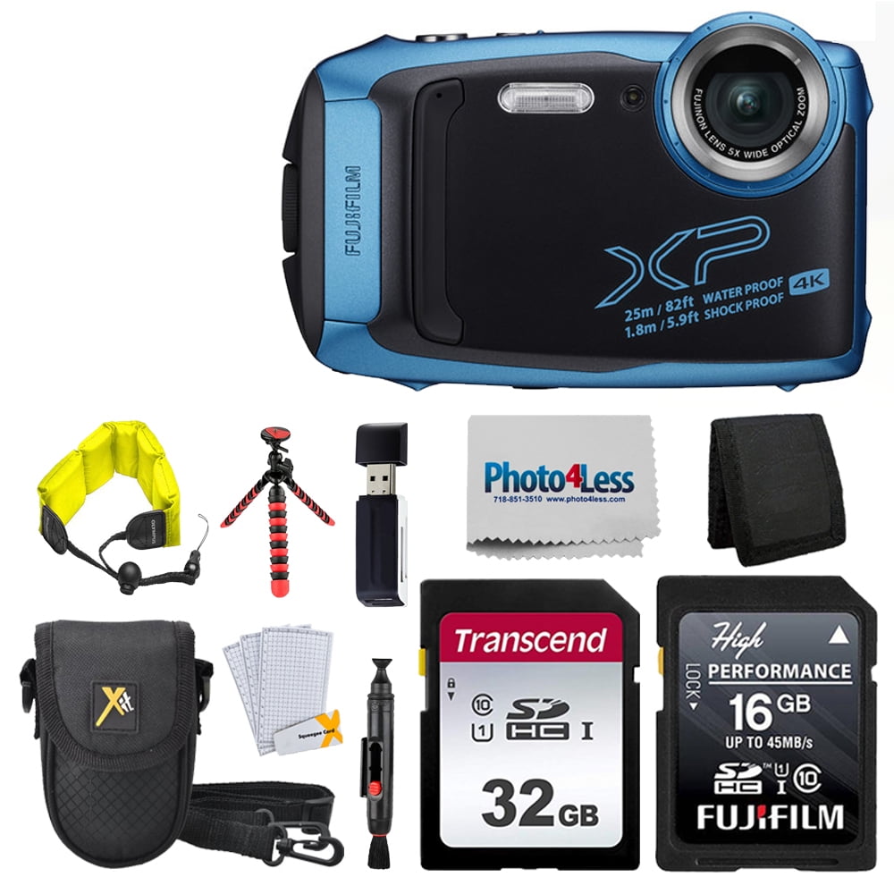 Fujifilm FinePix XP140 Digital Camera Sky Blue+ 48GB + Case + Complete Kit - Walmart.com ...