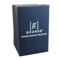 George Men's 41mm Gunmetal Tone Watch with Blue Dial and Genuine ...