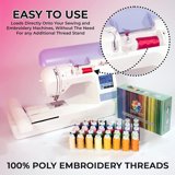 80 Spools Embroidery Sewing Machine Polyester Thread 120D/2 40weight ...