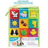 Kidoozie Squeak 'n Stack Blocks for Infants and Toddlers, Multicolor, 6 ...