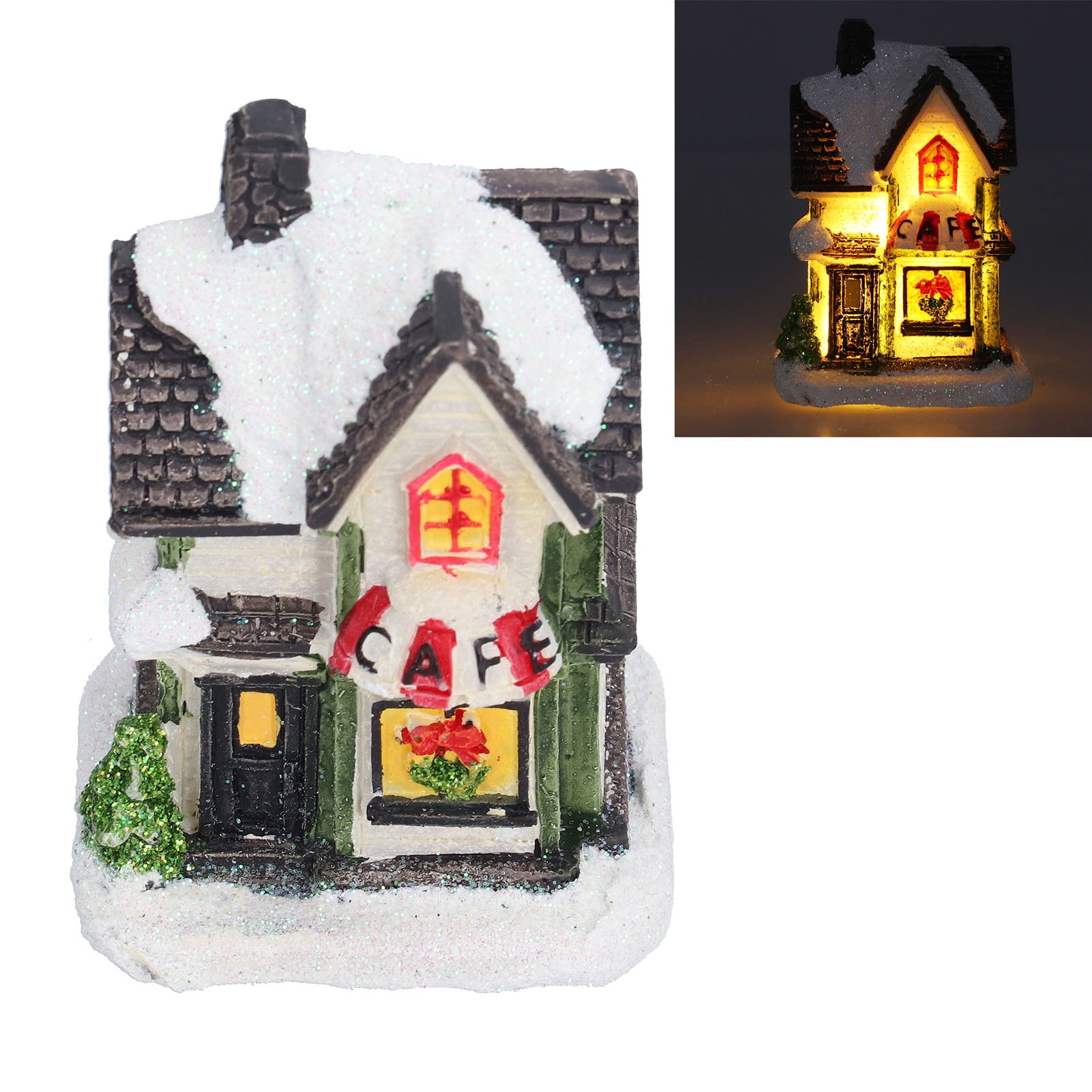 FAGINEY Christmas Luminous Lighthouse,Christmas Village House LED ...