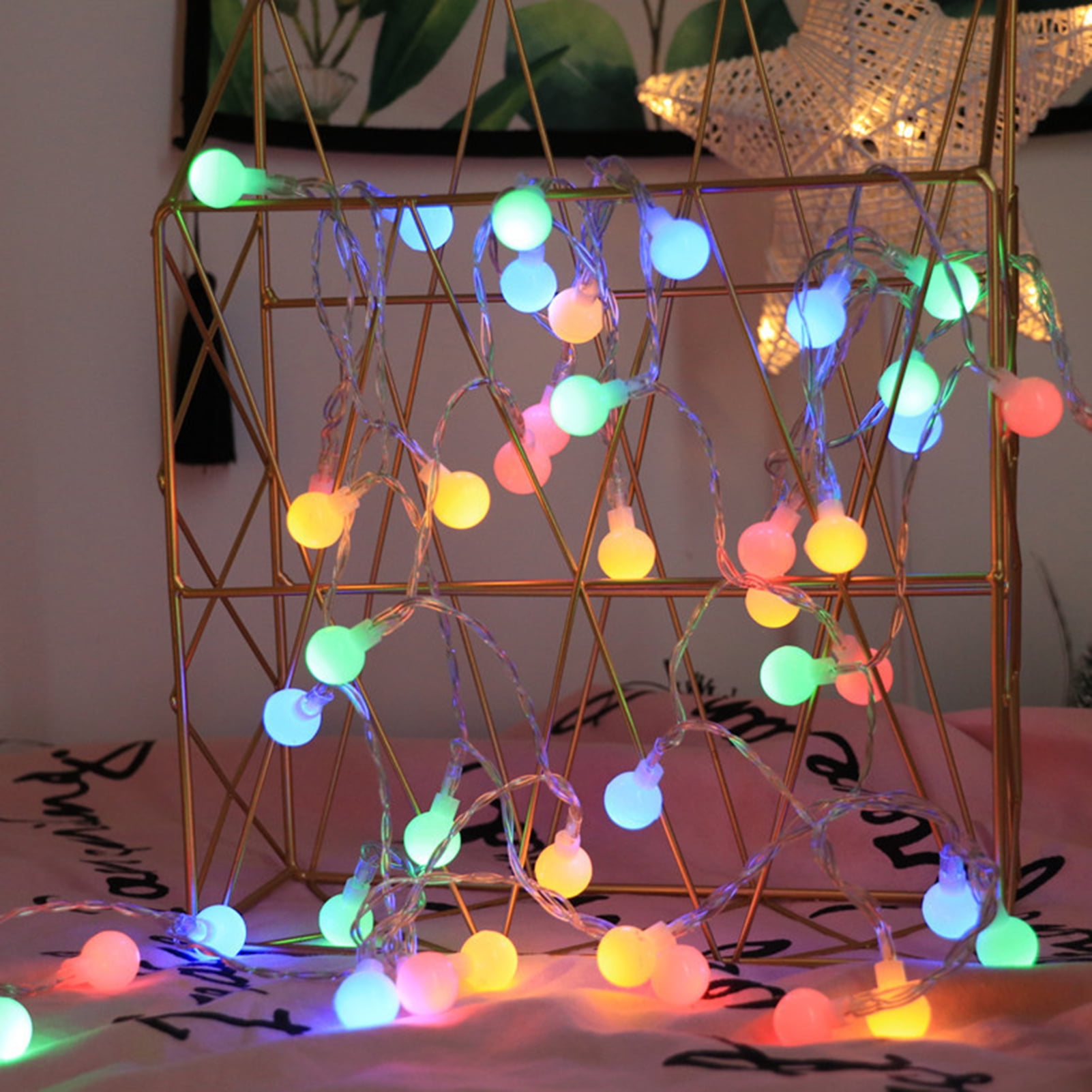 Travelwant Globe String Lights Fairy String Lights Plug in,Indoor ...