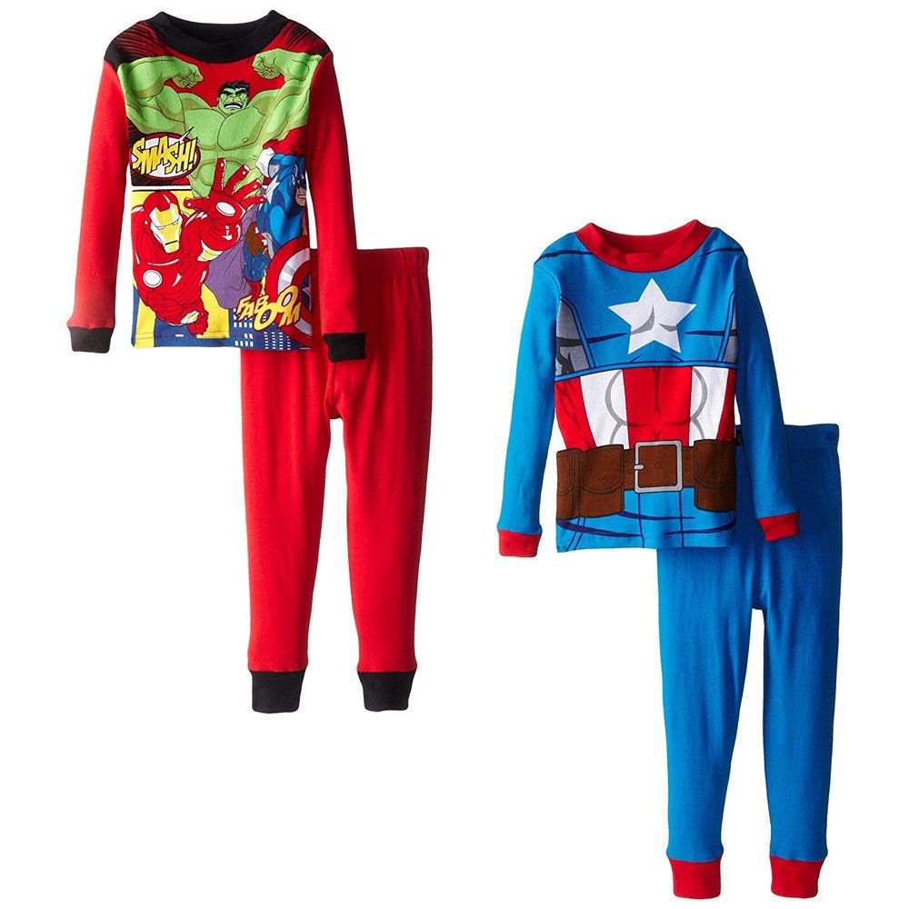 Marvel - Marvel Avengers Captain America 4 PC Long Sleeve Tight Fit ...