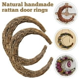 Moon Shape Rattan Wreath Handmade Vine Branch Wreath For Crafts Hanging ...