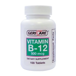 Vitamin Supplement Geri-Care Vitamin B12 500 mcg Strength Tablet 100 ...