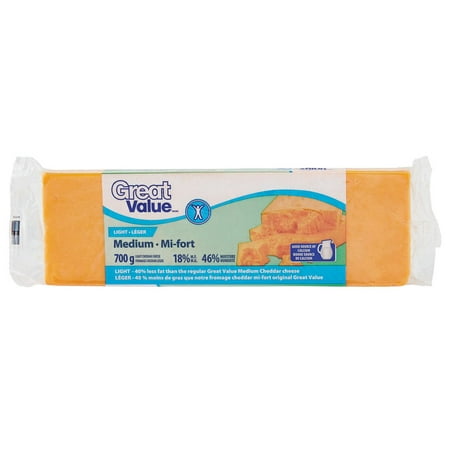 Great Value Light Medium Cheese Block | Walmart Canada