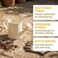 ACDANC White Watering Can,1 Gallon Matte Galvanized Metal Watering Can ...