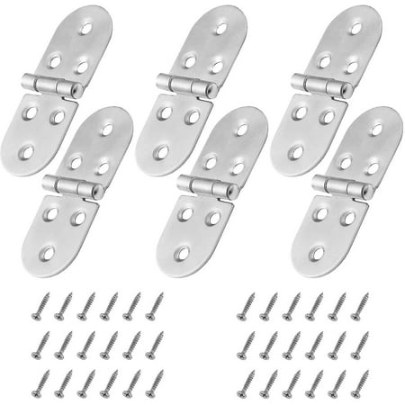 HEFEI,6pcs Folding Flip Top Hinge, Folding Hinges Metal Edge Backflap ...