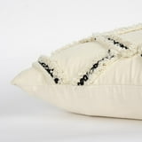 Rizzy Home Diamond 18" x 18" Cotton Duck Pillow Cover in Natural ...