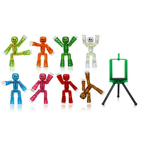 Zing Stikbot 8 clear Pink/Orange/clear/Blue/Light green/Dark green/Red ...