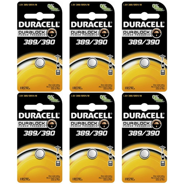 Duracell D389/390PK09 Silver Oxide Electronic Watch Battery, 389/390 ...