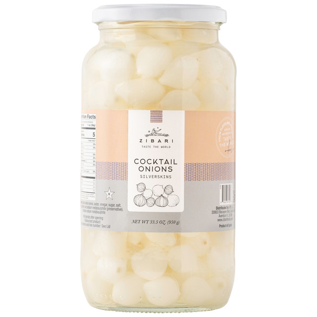 Zibari - Cocktail Onions Silverskins - Kosher - 33.5 Oz (950g ...