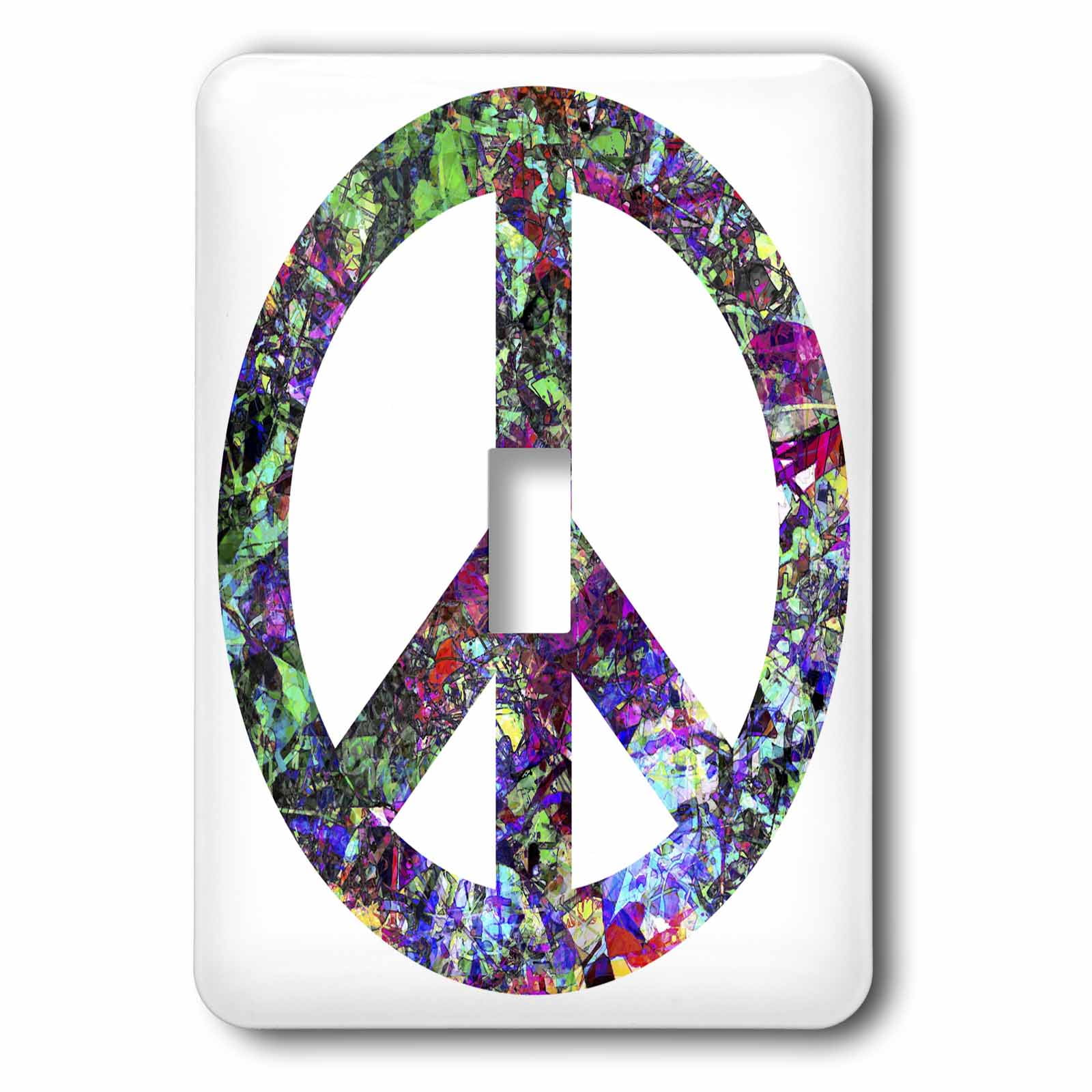 3dRose Colorful Peace Sign - enjoy this digital artwork featuring a ...