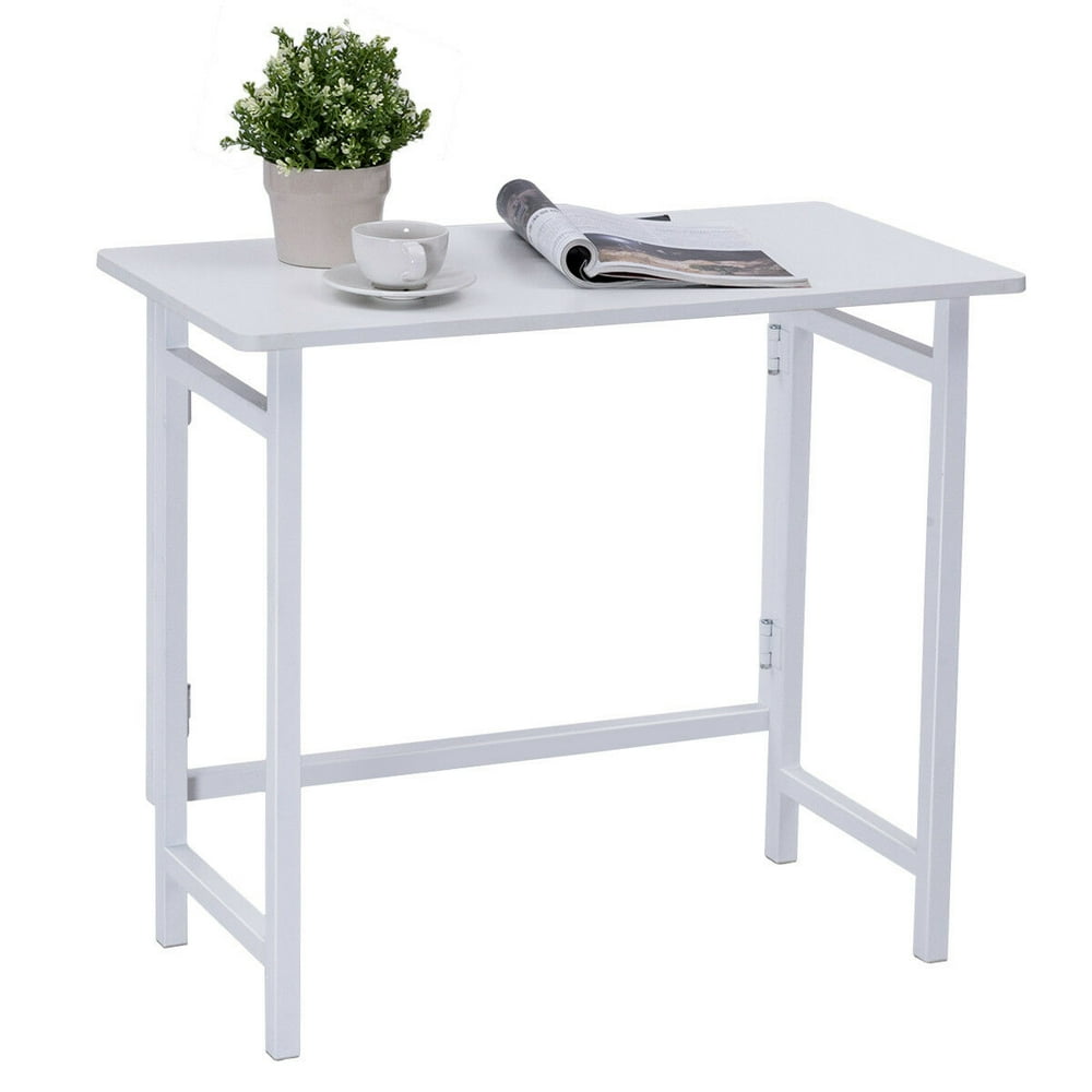 Gymax Folding Table Computer Desk PC Laptop Writing Table Home Office ...